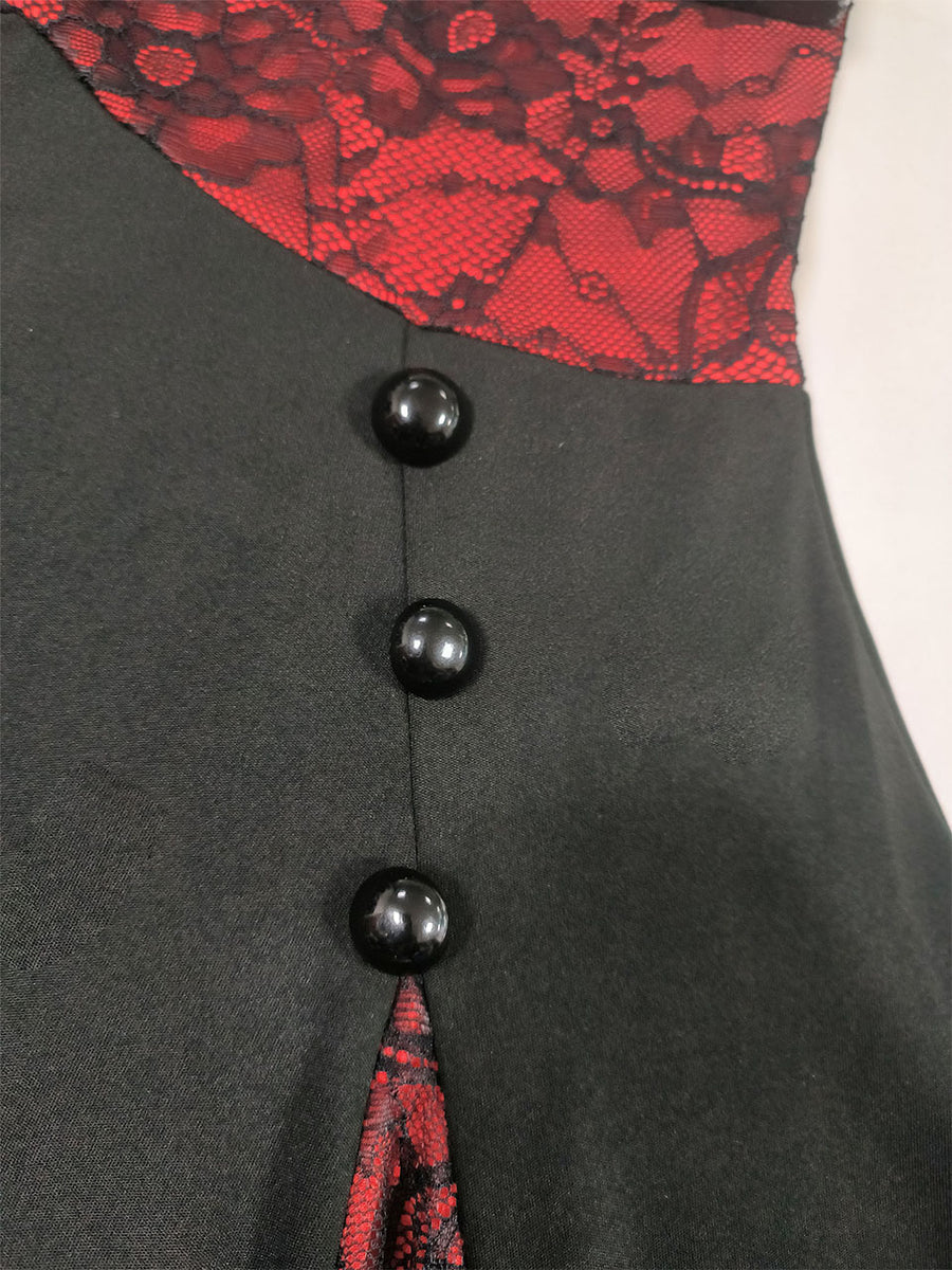 Red Lace Strap Sleeveless 1950s Vintage Dress – Jolly Vintage