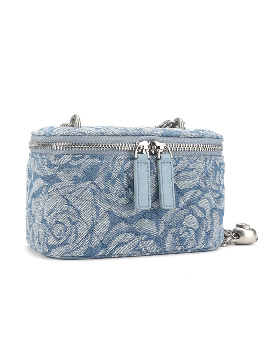 1950S Sweet Denim Rose Box Bag Vintage Handbag – Jolly Vintage