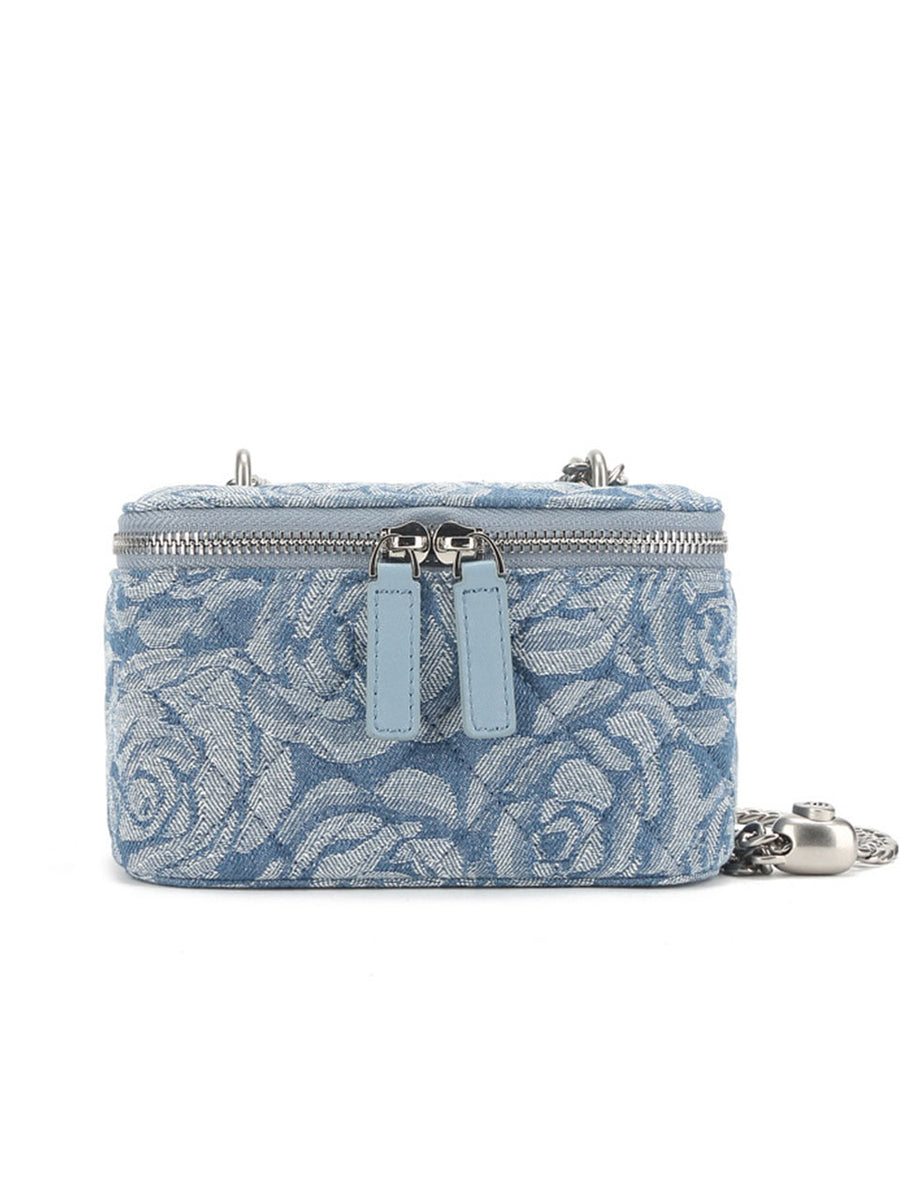 1950S Sweet Denim Rose Box Bag Vintage Handbag – Jolly Vintage